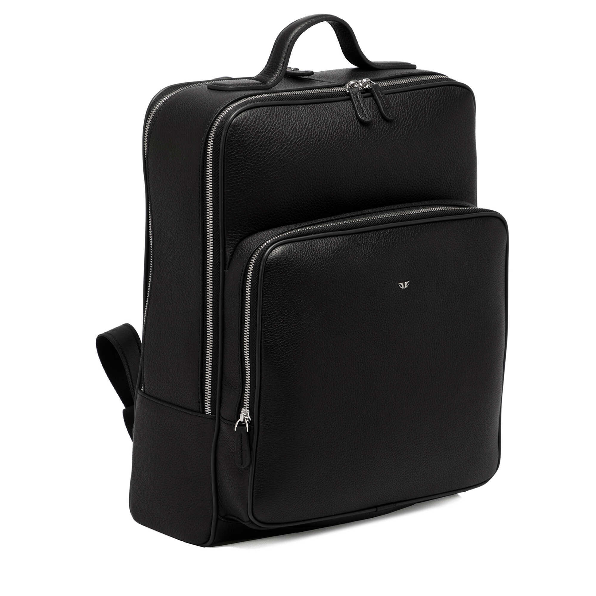 Siyah Deri Unisex Sırt Çantası - S1SR00021454-A41 - Tergan